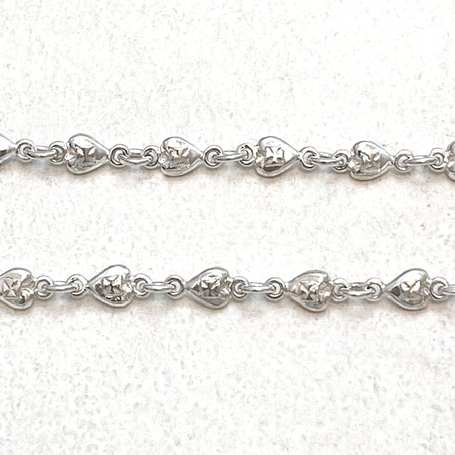 TINY HEART CROSS LINK CHAIN / Silver / 19inch(47cm) CHAIN（チェーン） Loree ...