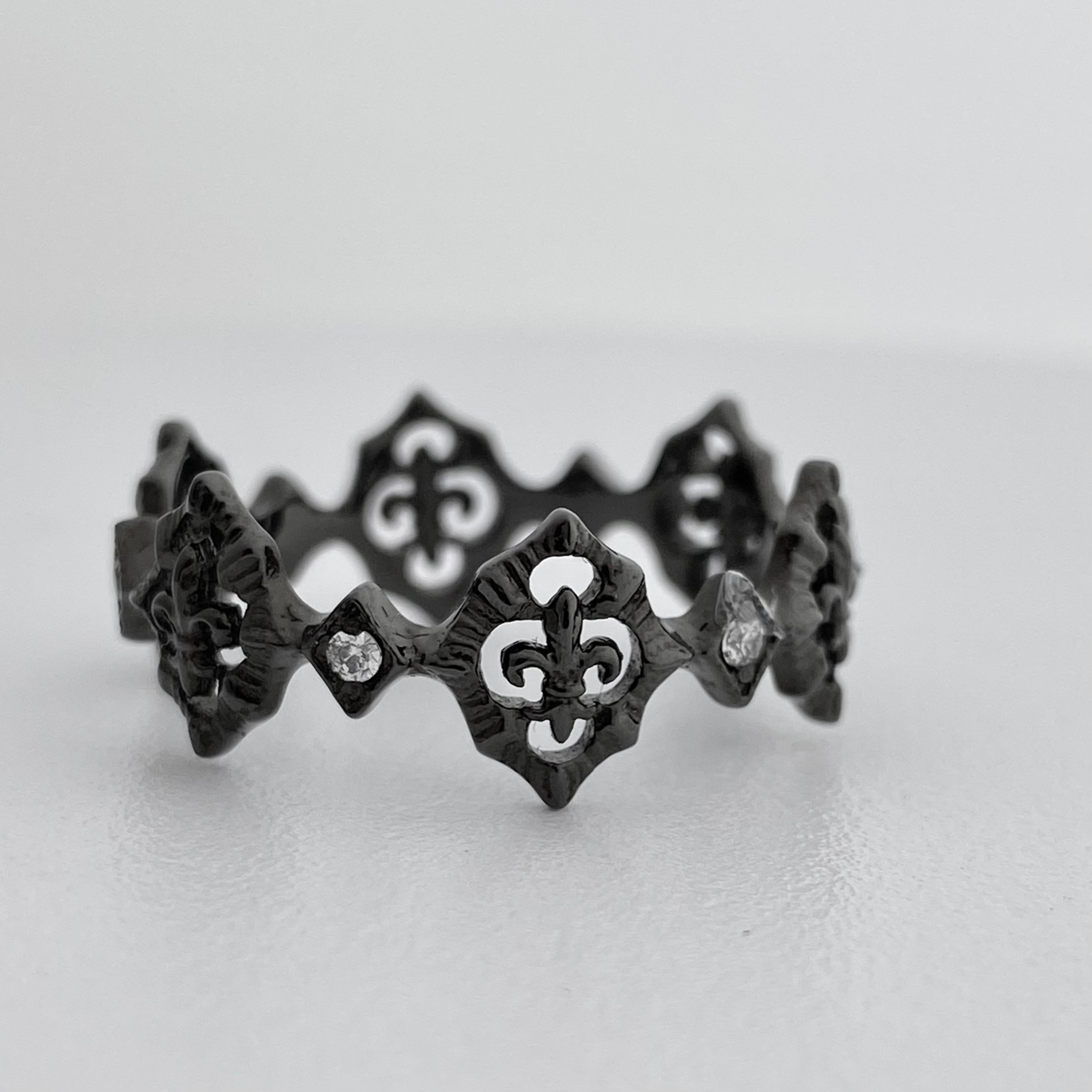 GREAT ROCKS FDL RING / SILVER / ZIRCONIA / BLACK RUTHENIUM BLACK ...